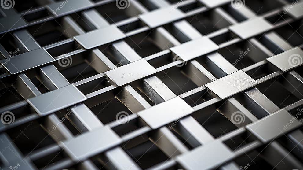 Interlocking Metal Grate Pattern Stock Illustration - Illustration of ...