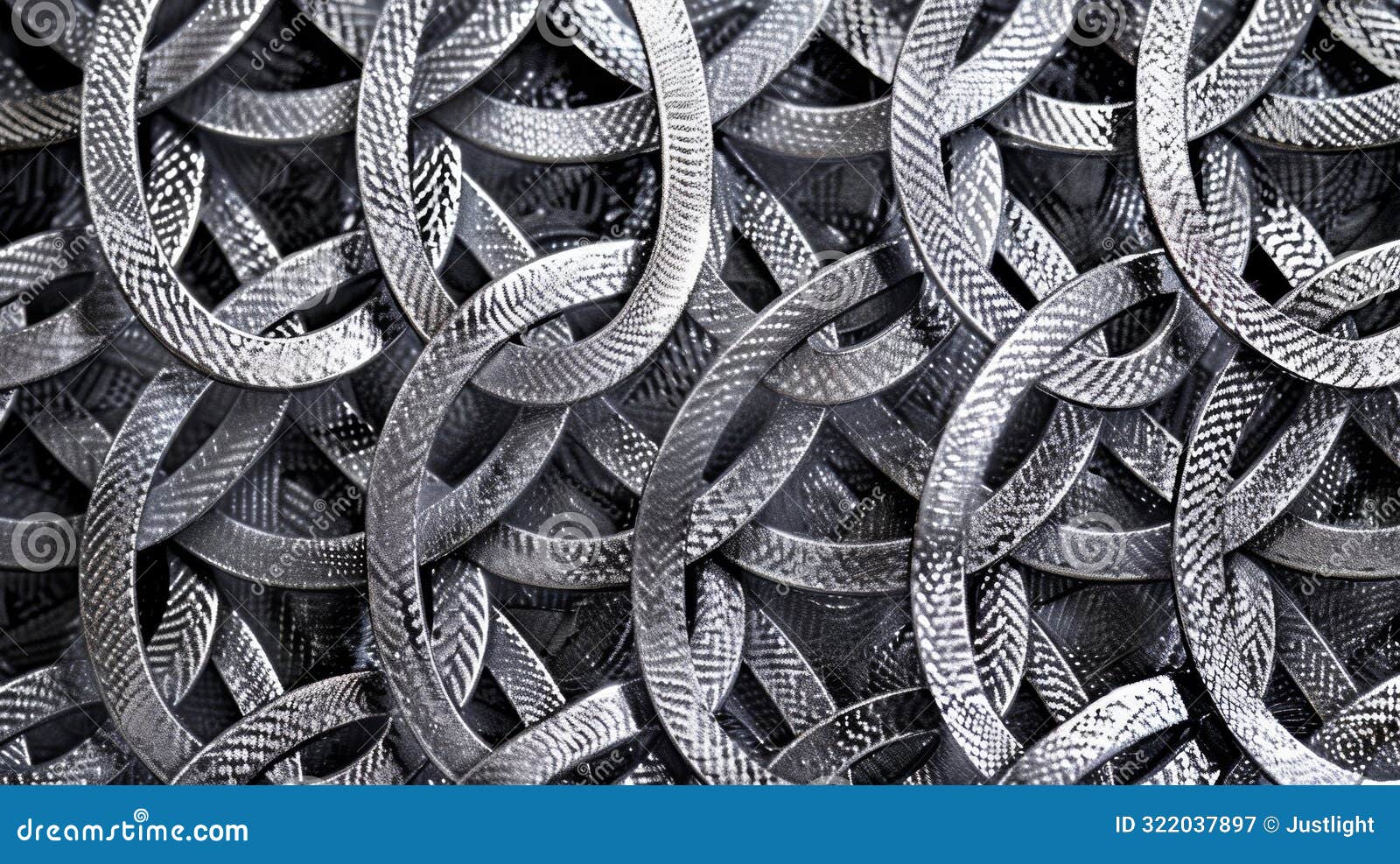 Interlocking Metal Loops Tightly Knit Together Creating a Strong and ...