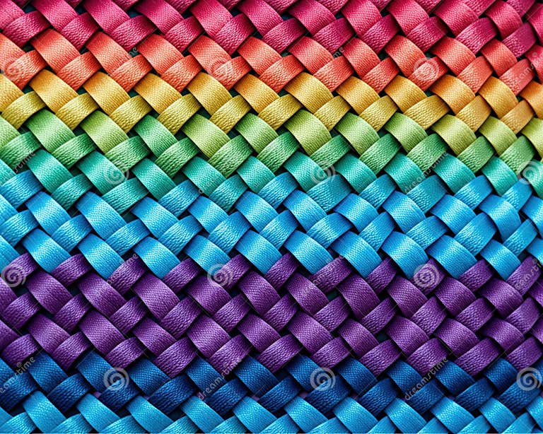 An Interlocking Multi Colored Woven Fabric Texture As a Background ...