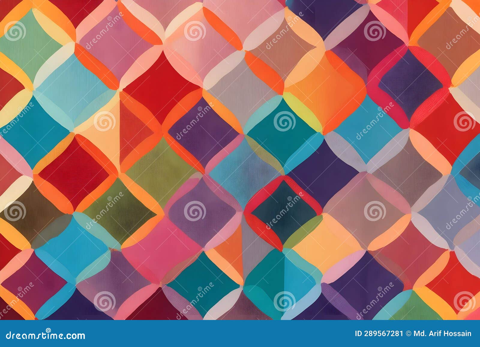 An Interlocking Pattern of Multi-colored Hues that Stretch Across a ...
