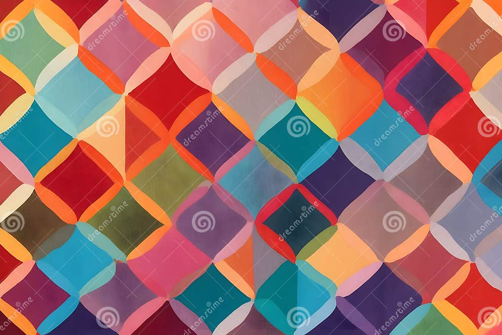 An Interlocking Pattern of Multi-colored Hues that Stretch Across a ...