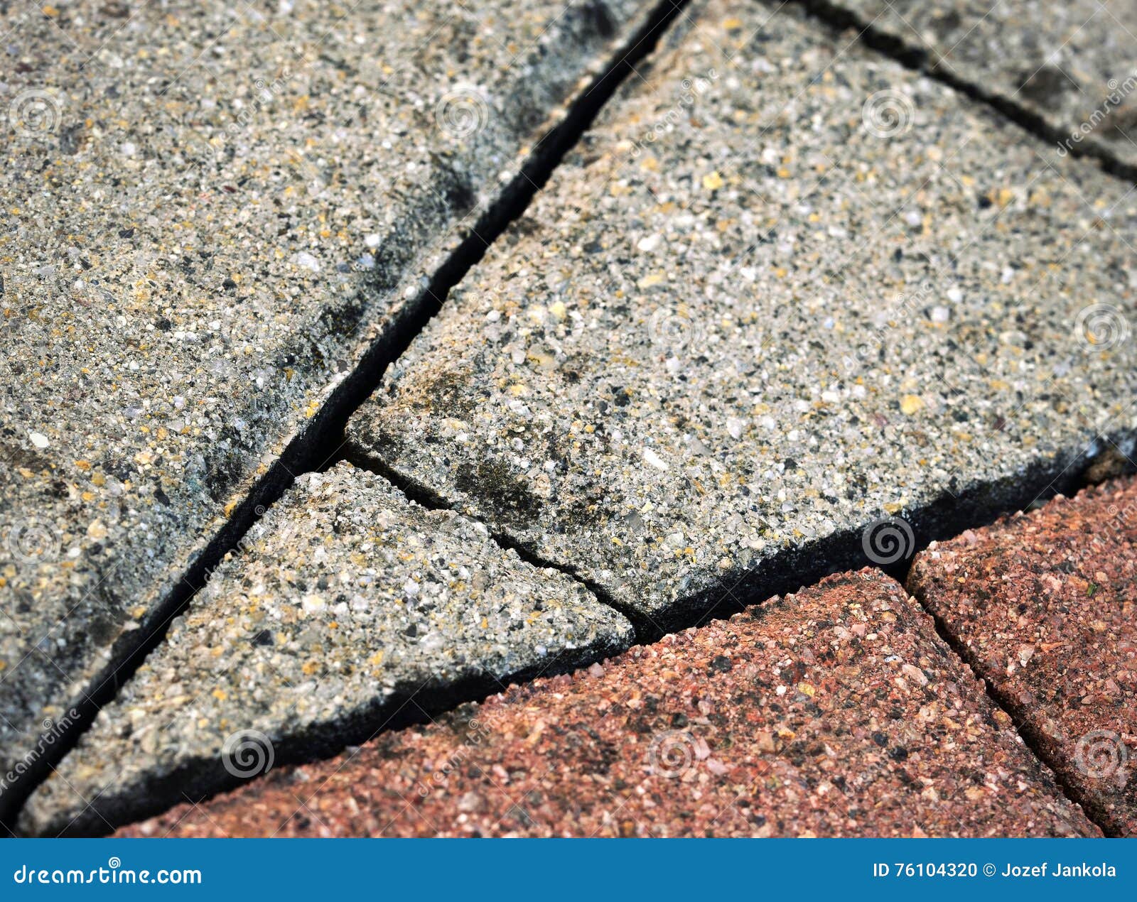 Texture Of Old Interlocking Stone Pavers With Grass And Soil Royalty ...