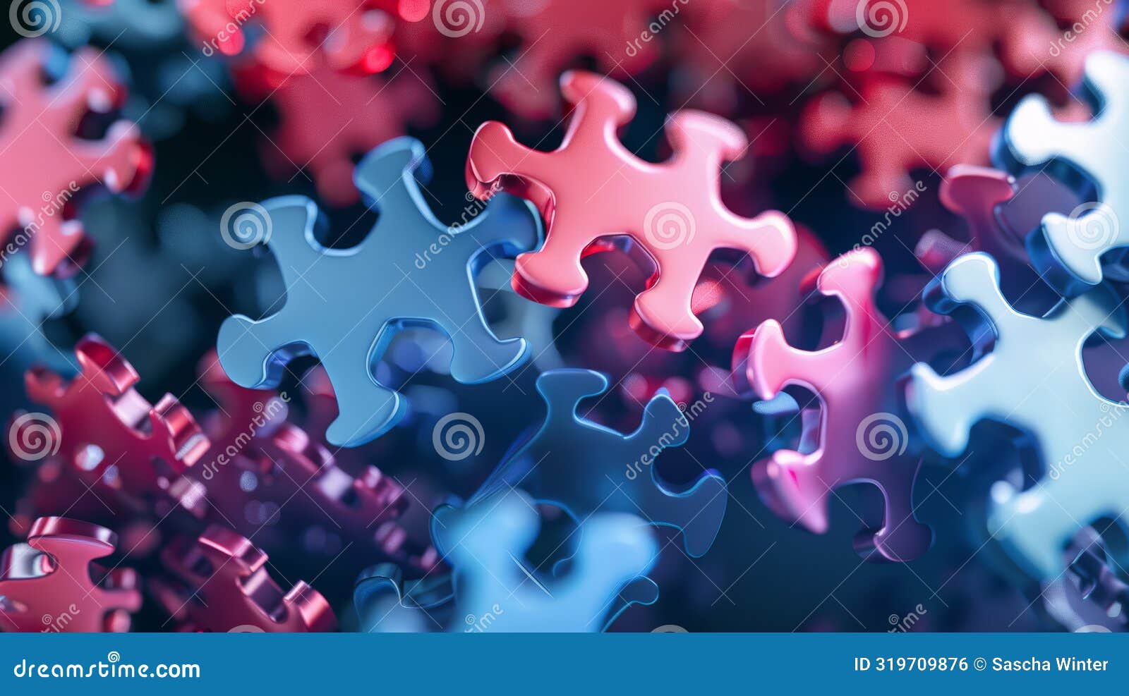 Interlocking Perspectives: Puzzle Pieces Unveiled Stock Photo - Image ...