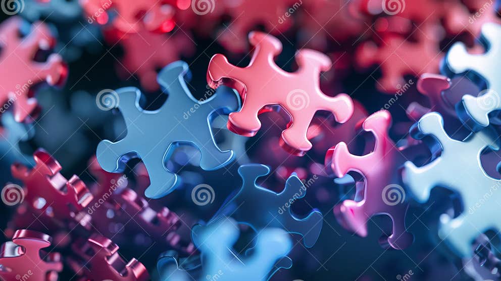 Interlocking Perspectives: Puzzle Pieces Unveiled Stock Photo - Image ...