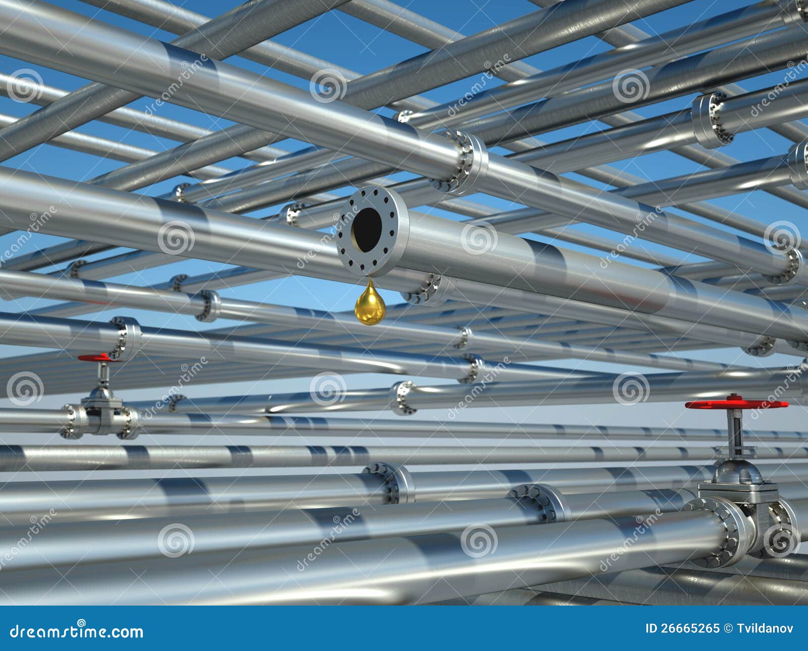 Interlocking Pipes with Valves Stock Illustration - Illustration of ...