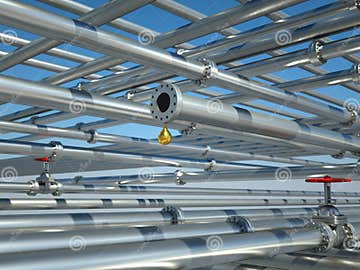 Interlocking Pipes with Valves Stock Illustration - Illustration of ...