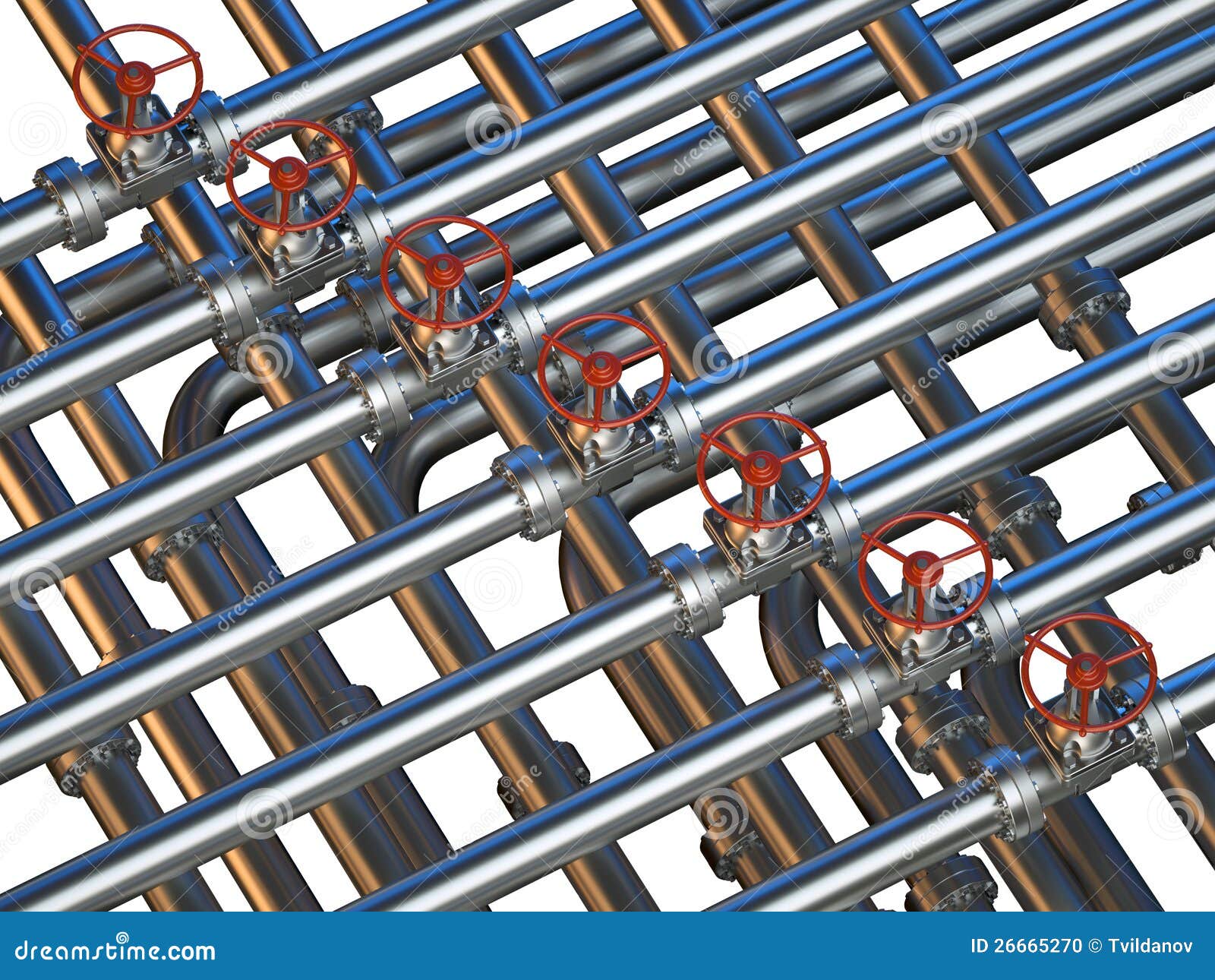Interlocking Pipes with Valves Stock Illustration - Illustration of ...