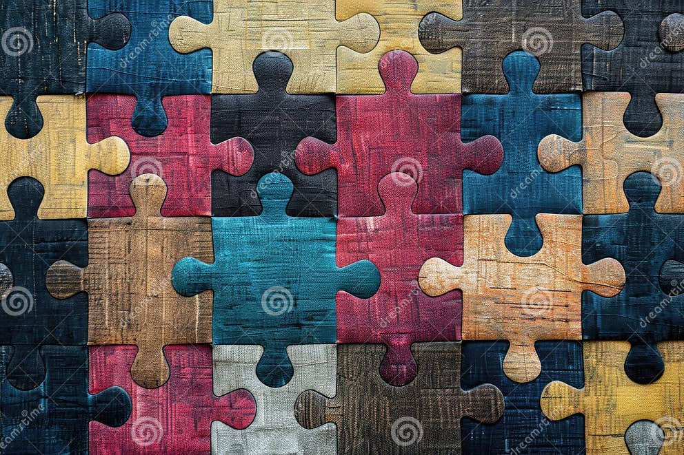 Interlocking Puzzle Pieces Symbolize Continuity Stock Illustration ...