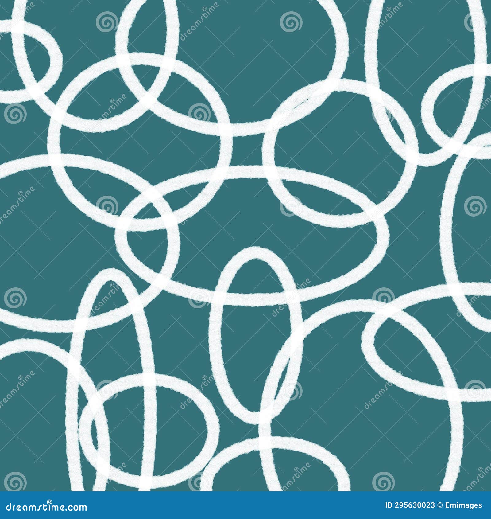 Interlocking Rings Design on Blue Background Stock Illustration ...