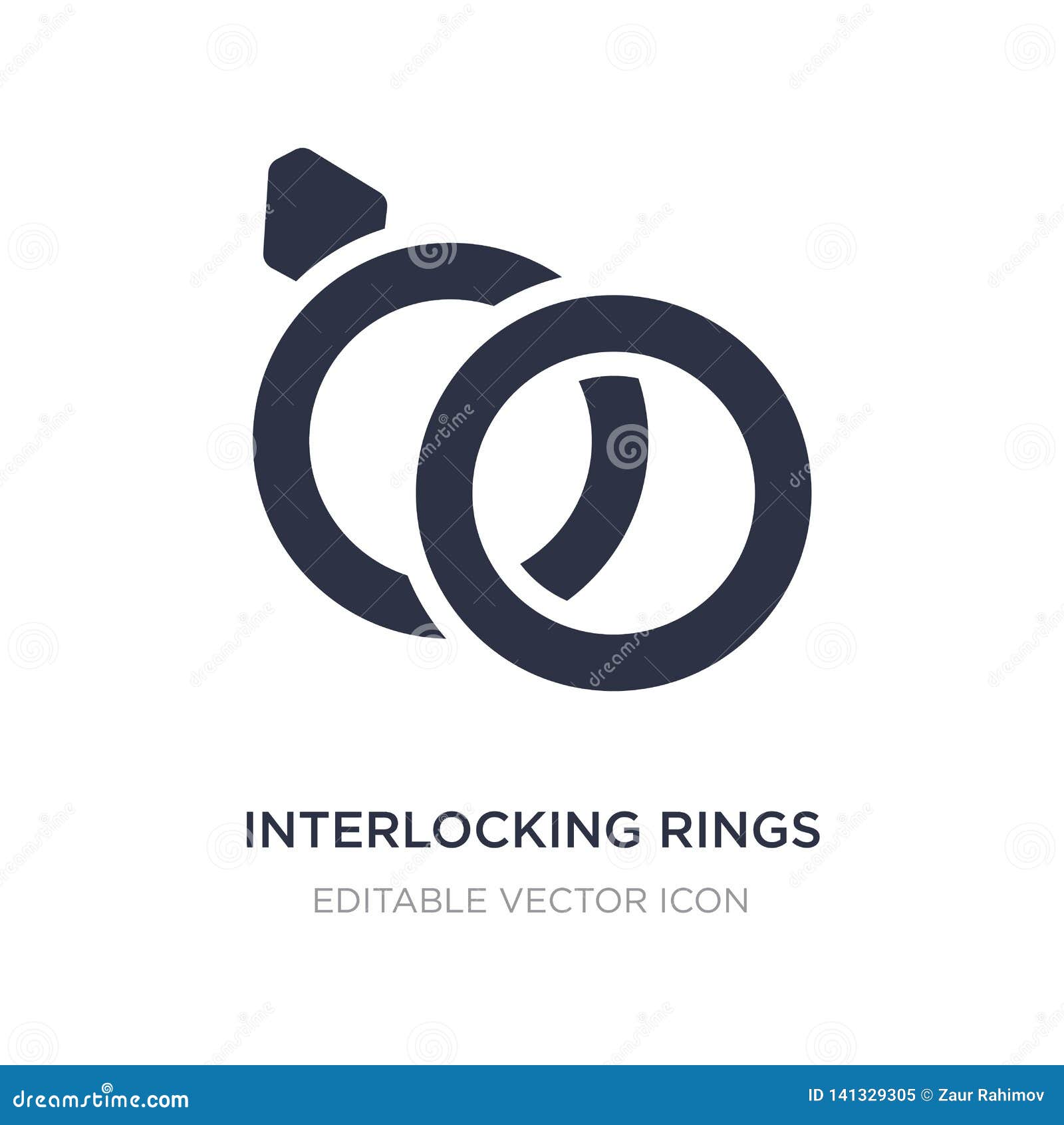 Interlocking Rings Icon In Trendy Design Style. Interlocking Rings Icon ...