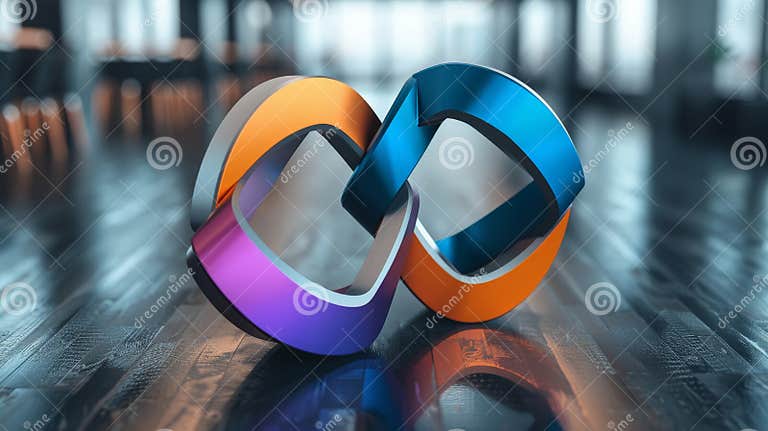 Interlocking Rings: a Visual Representation of Unity Stock Illustration ...