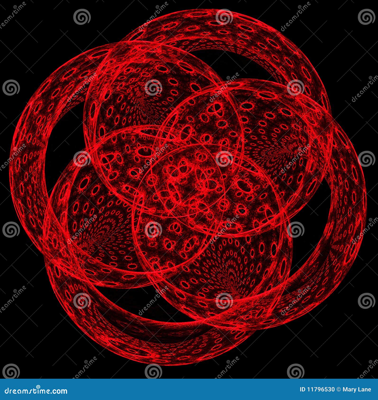 Interlocking Spheres stock illustration. Illustration of digital - 11796530