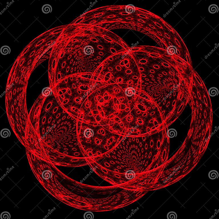 Interlocking Spheres stock illustration. Illustration of digital - 11796530