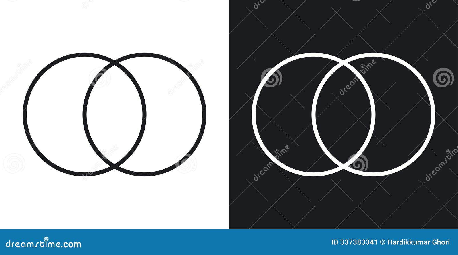 Interlocking Thin Line Vector Icon Set Stock Illustration ...