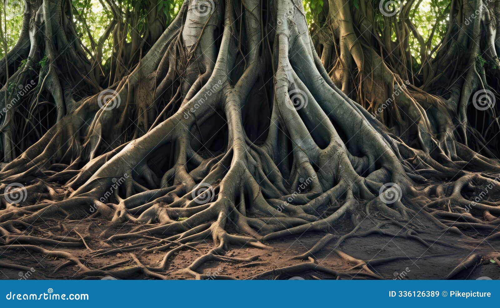 Interlocking tree roots stock illustration. Illustration of balance ...