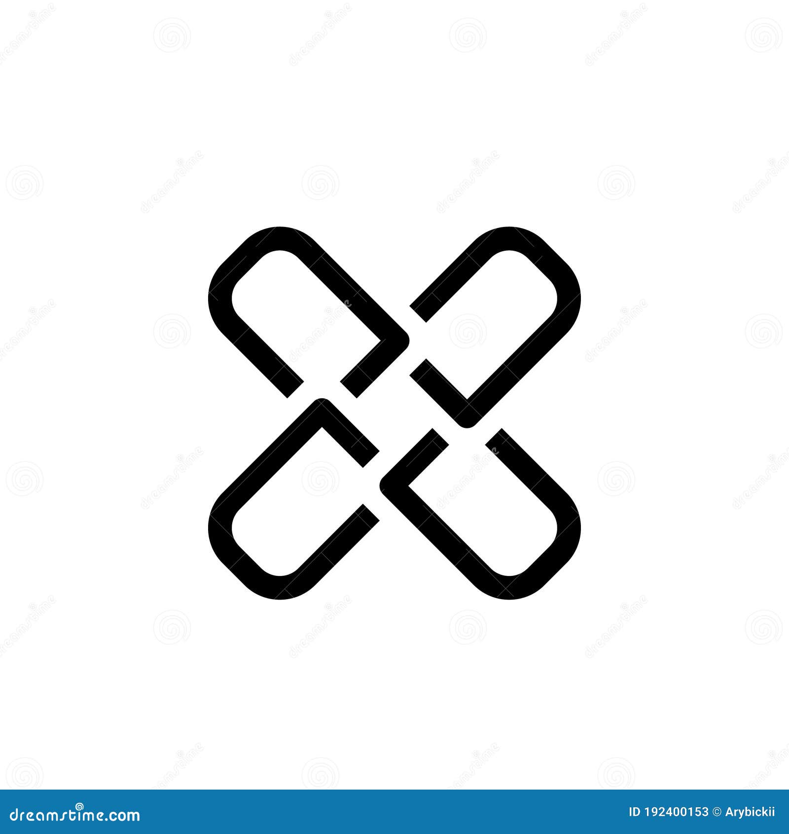 Interlocking Icon Vector Sign And Symbol Isolated On White Background ...