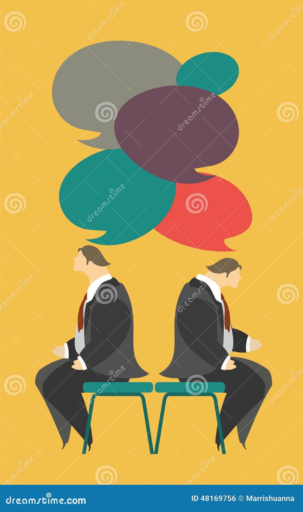 Interlocutors business stock vector. Illustration of comfortable - 48169756