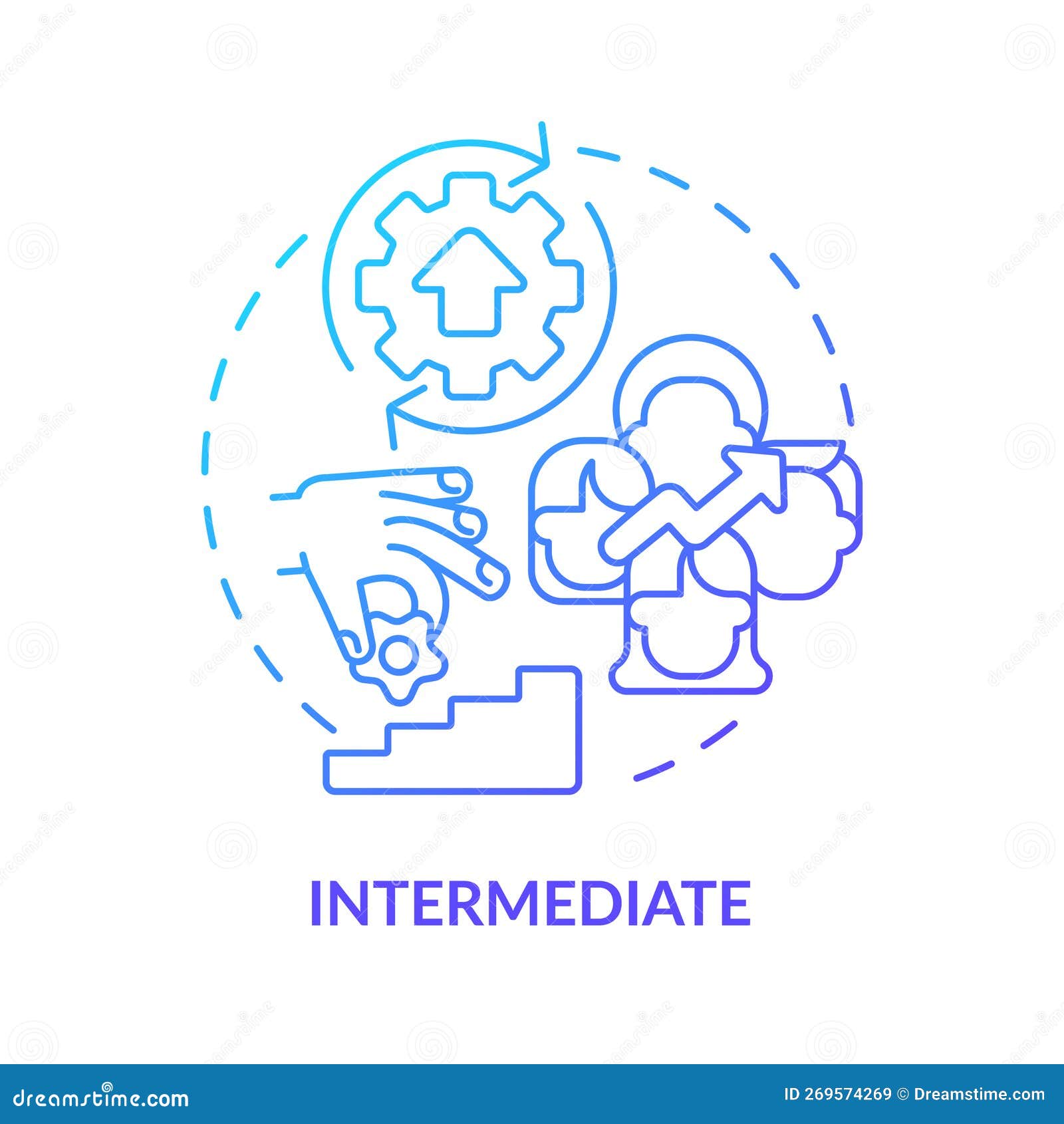 Intermediate Blue Gradient Concept Icon Stock Vector - Illustration of ... Intermediate Blue Gradient Concept Icon Stock Vector - Illustration of ...
