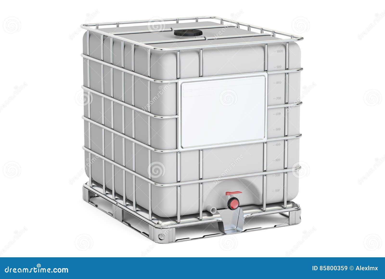 Intermediate Bulk Container Closeup, 3D Rendering Stock Illustration ...
