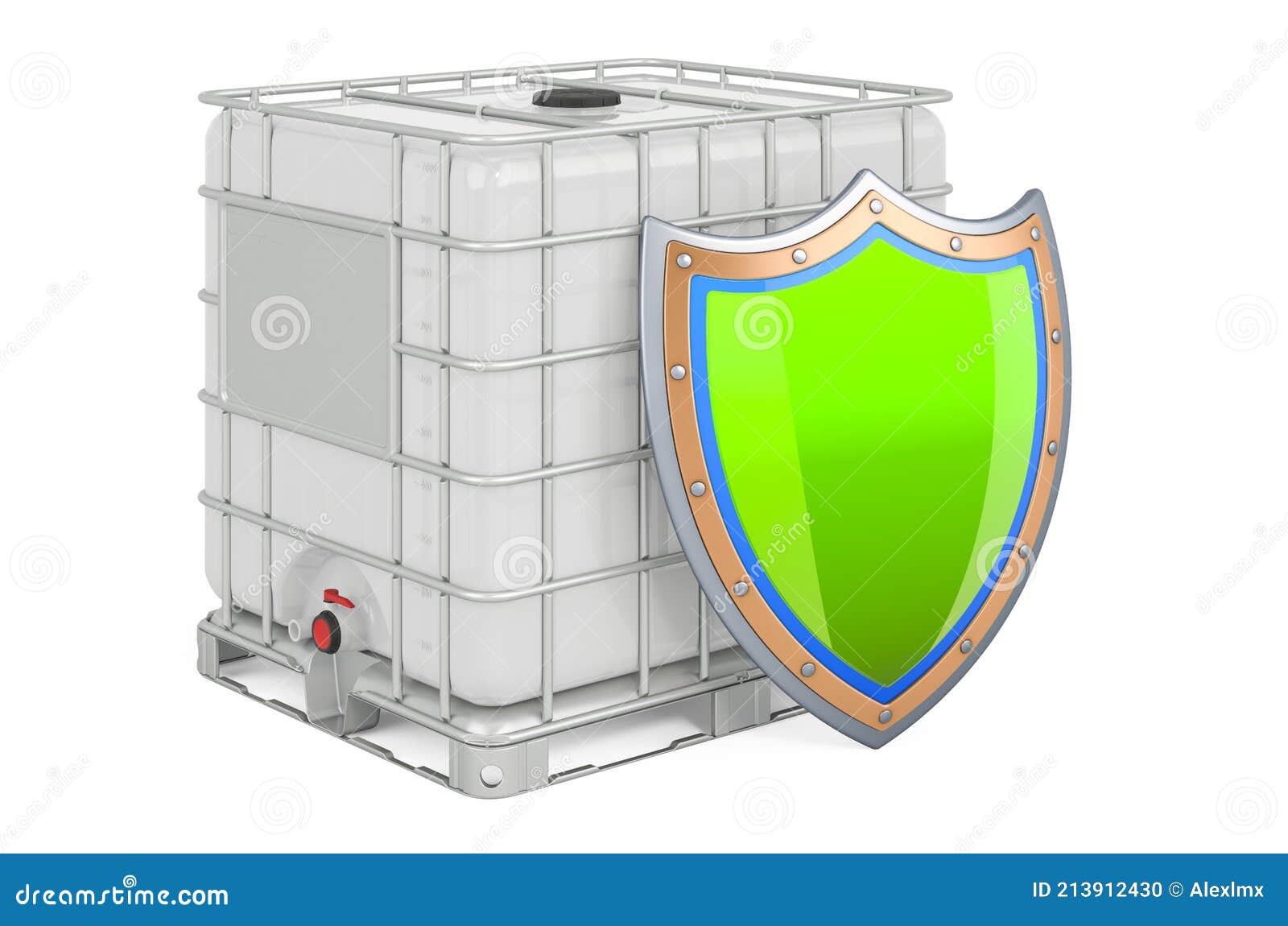 Intermediate Bulk Container With Earth Globe. Transport Of Liquids ...