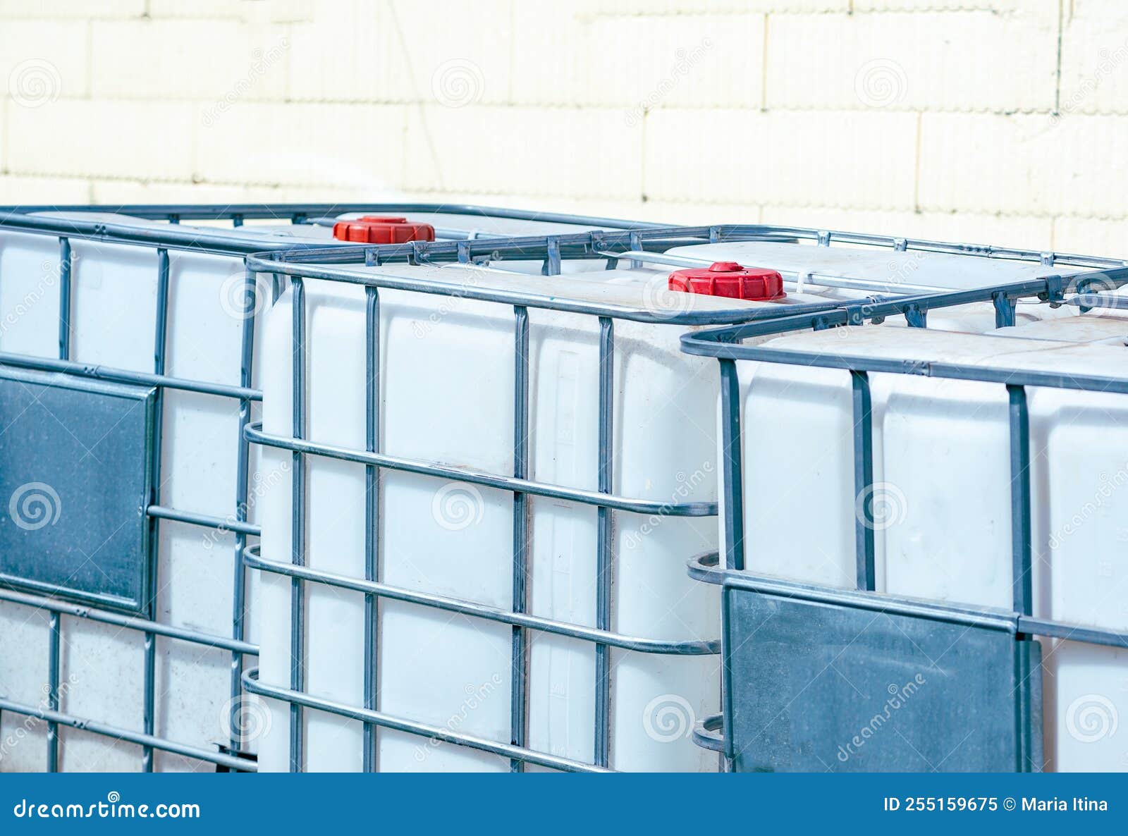 Intermediate Bulk Containers Stock Image - Image of intermediate, close ...