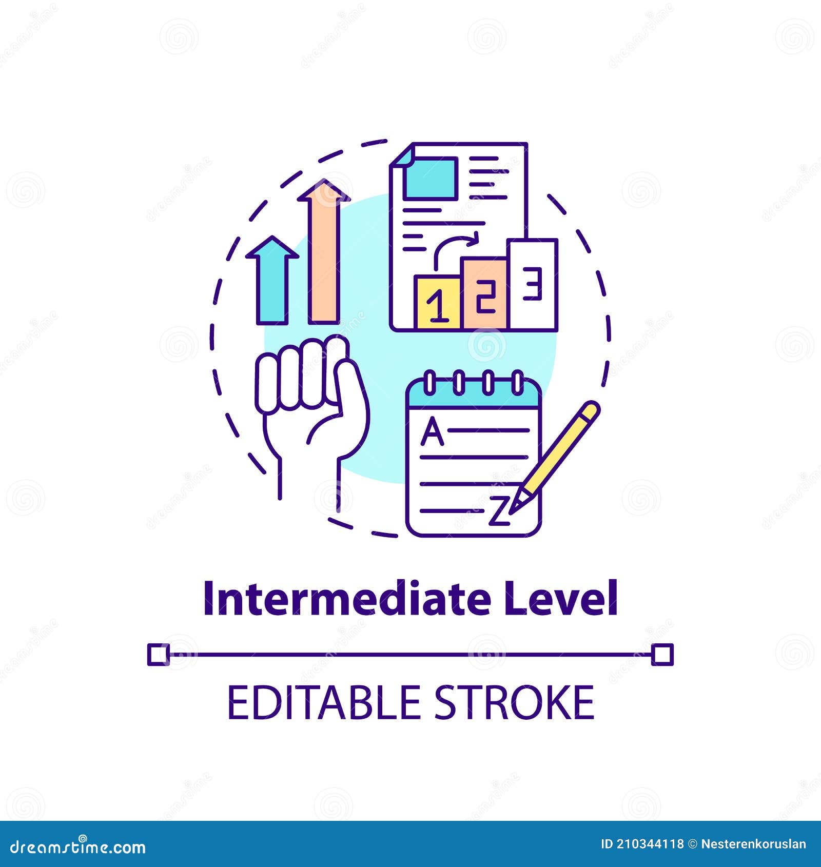 Intermediate Level Concept Icon Stock Vector - Illustration of ...