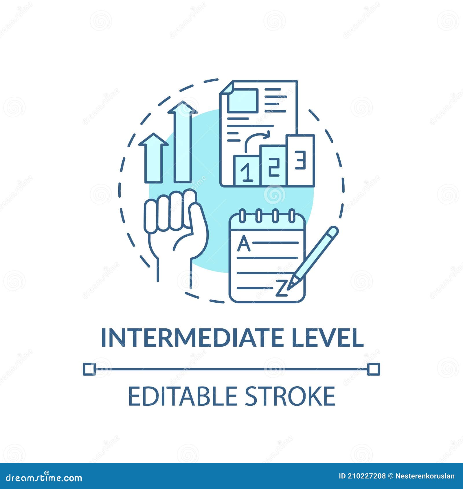Intermediate Level Concept Icon Stock Vector - Illustration of training ...