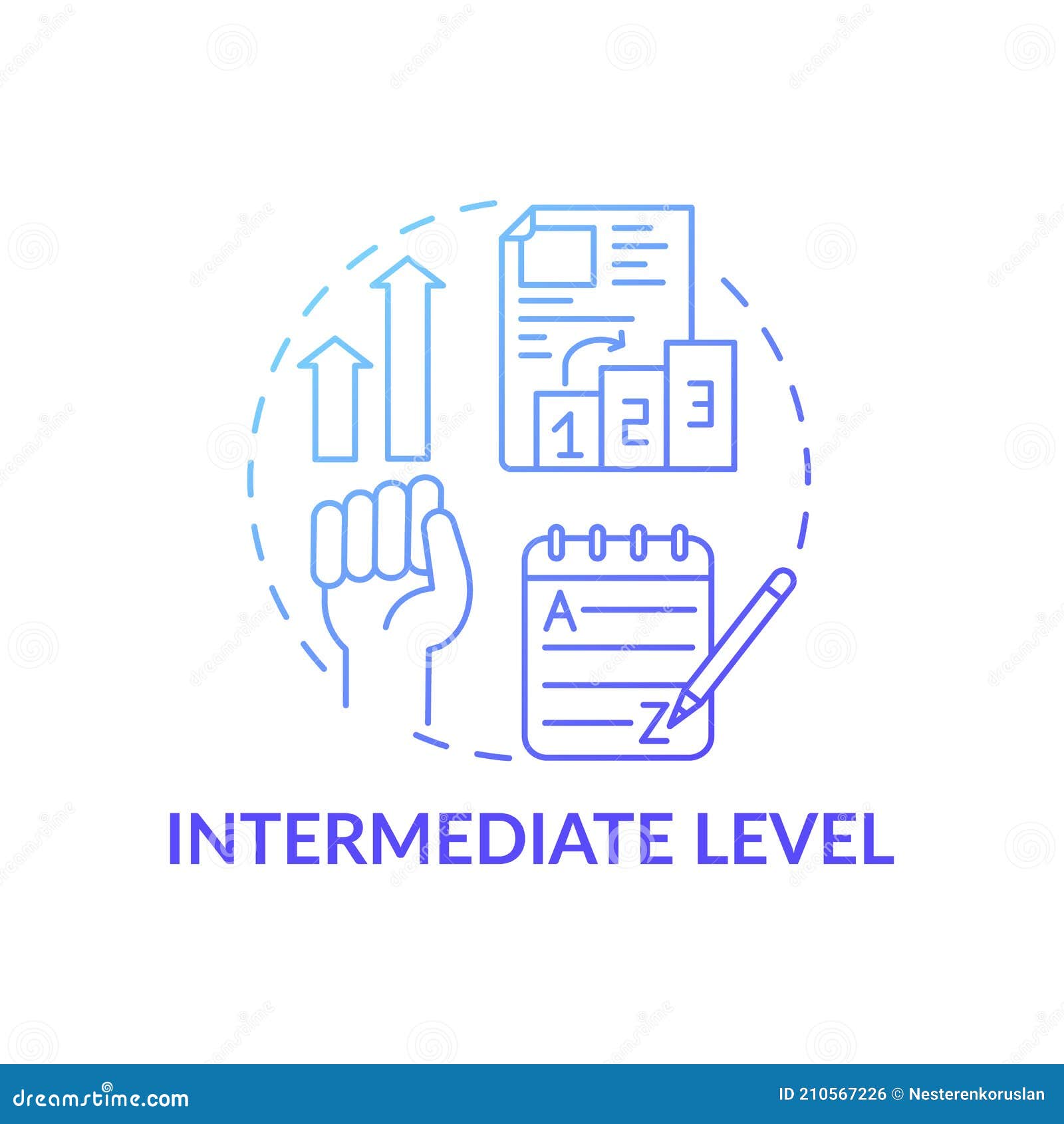 Intermediate Level Concept Icon Stock Vector - Illustration of ...