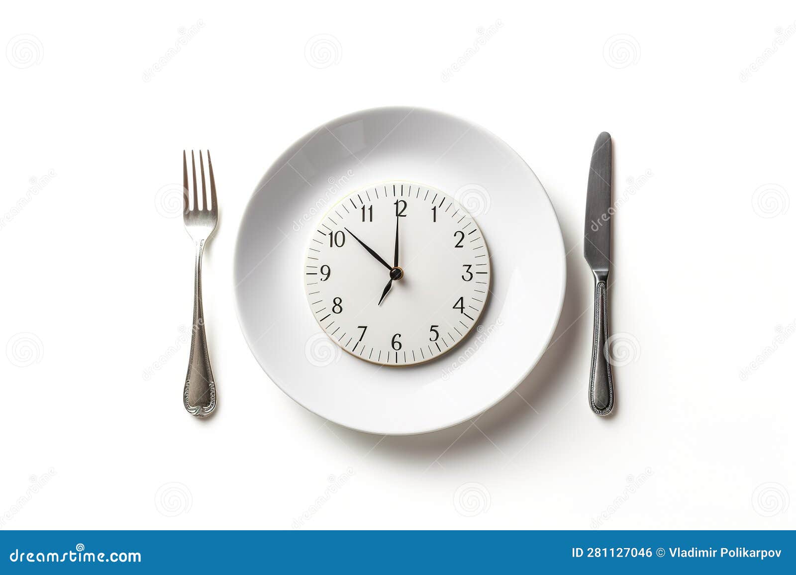 Intermittent Fasting Concept Isolated on White Background. Generated by ...