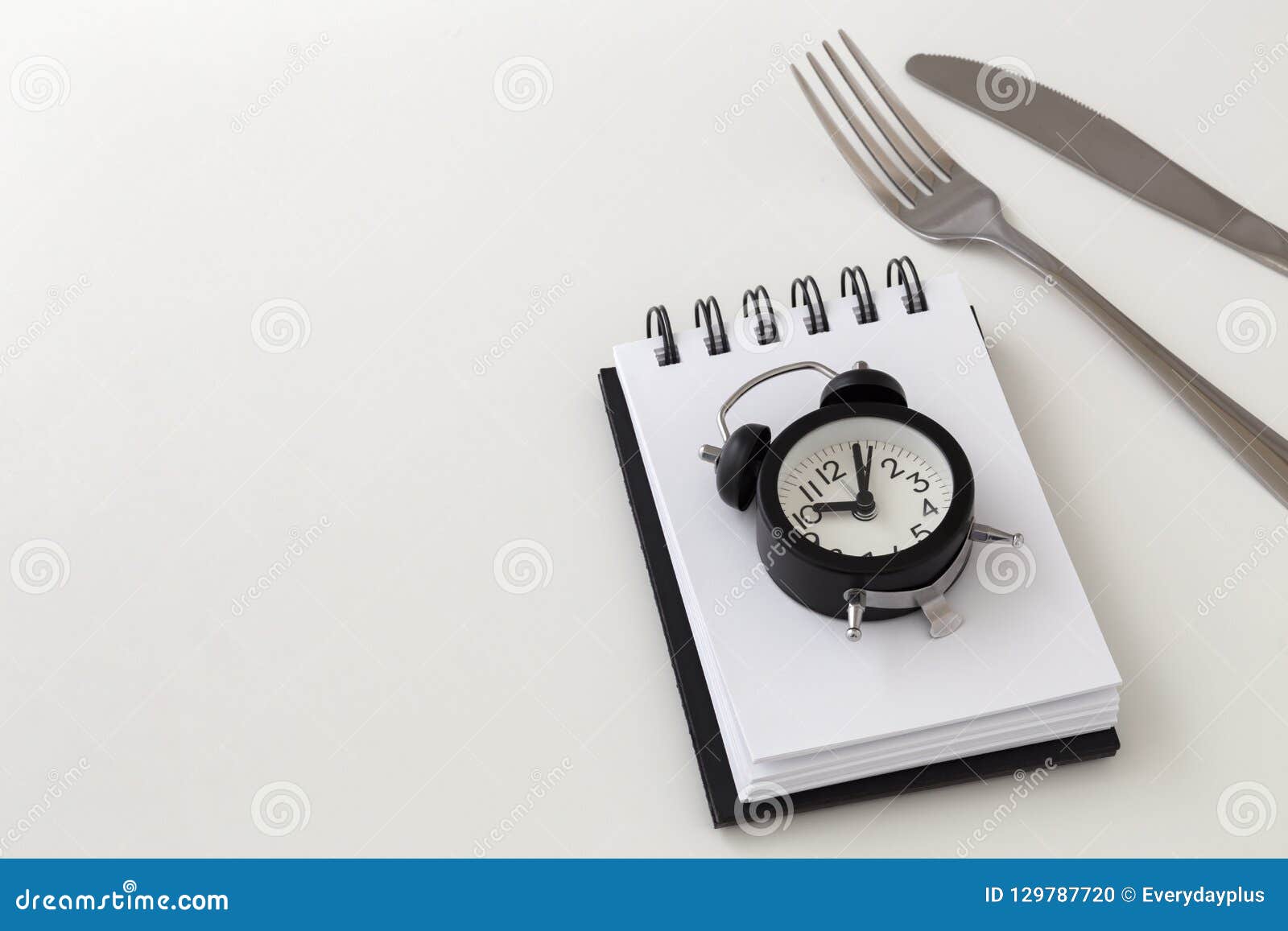 Intermittent Fasting Concept on White Background Stock Photo - Image of ...