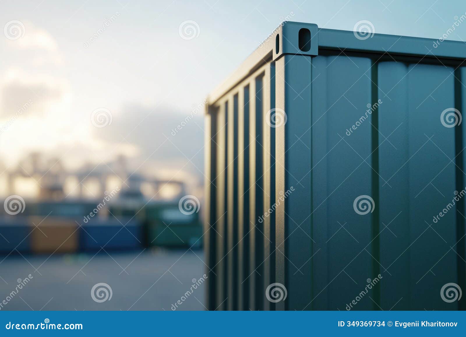 Intermodal Container In A Cargo Port Stock Photography | CartoonDealer ...
