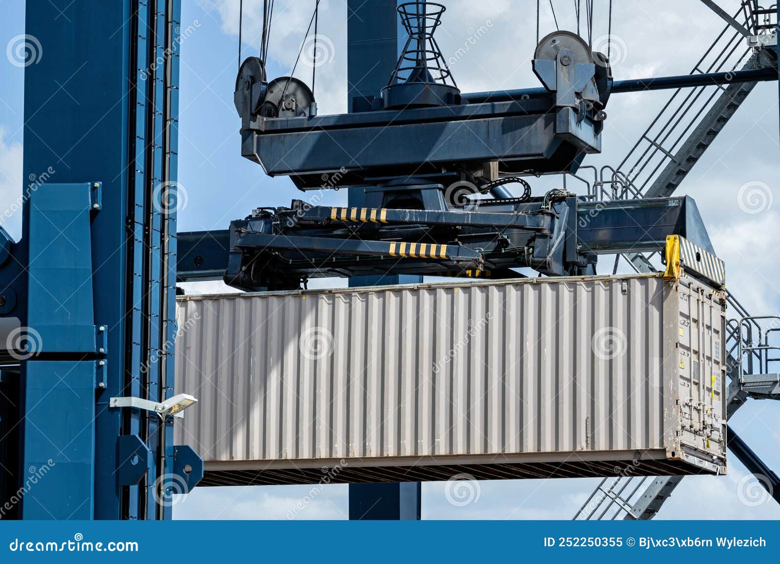 Intermodal container stock image. Image of export, industrial - 252250355