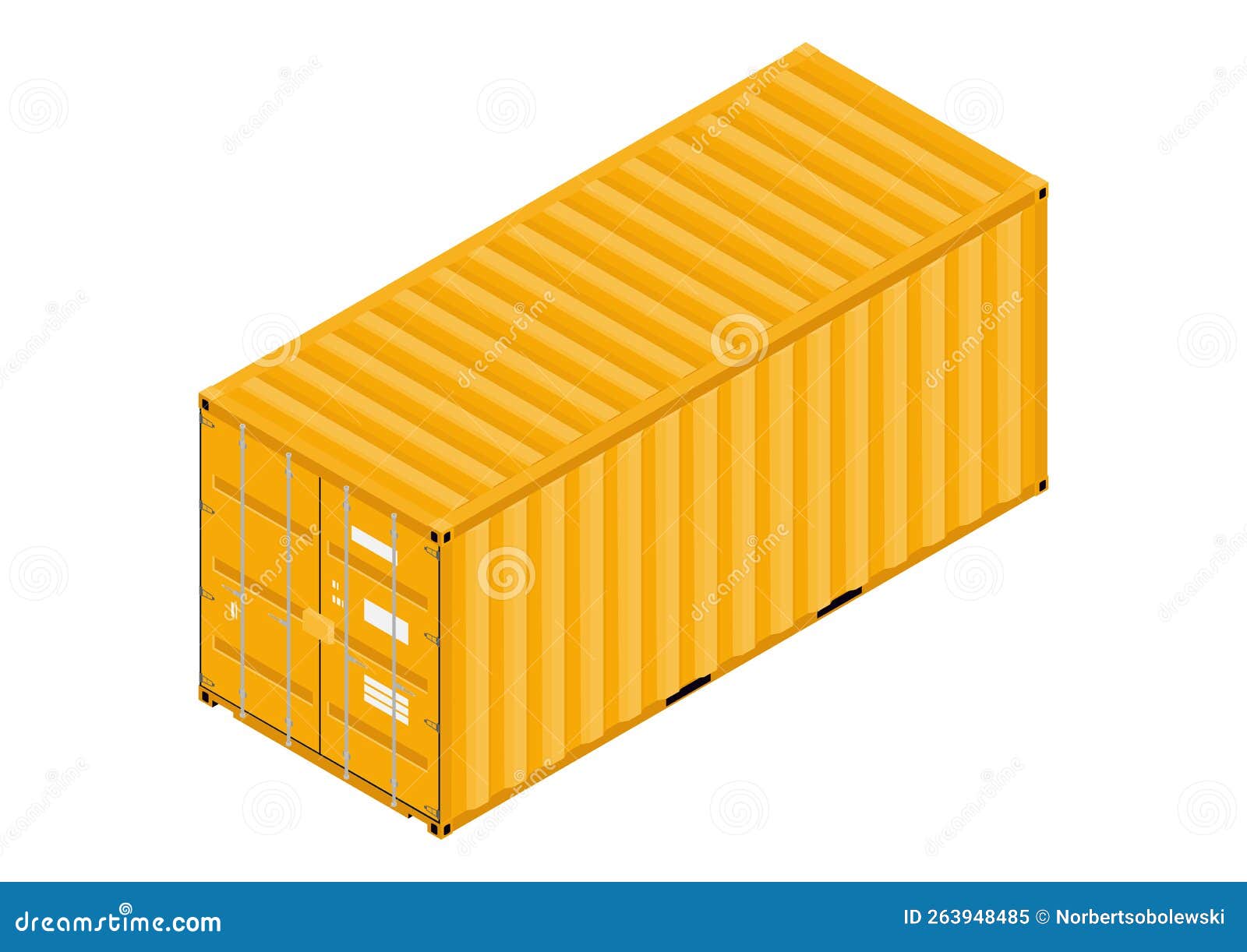 Intermodal Container. Vector Stock Vector - Illustration of transport ...