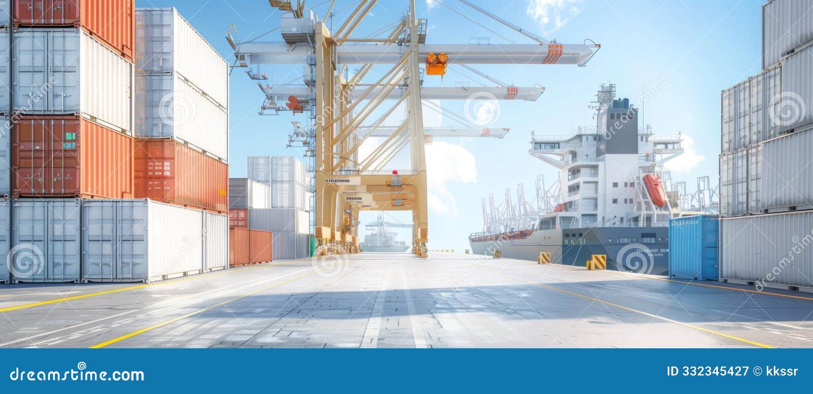 Intermodal Transportation Line Icons Collection. Containerization ...