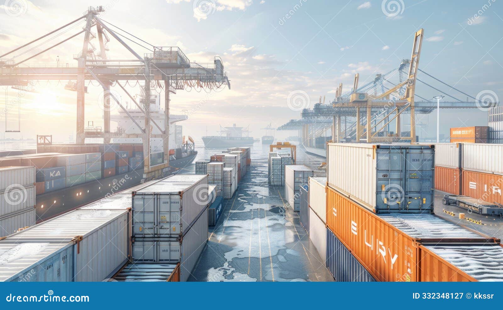 Intermodal Containers Loaded on Cargo Ship for Efficient Global ...