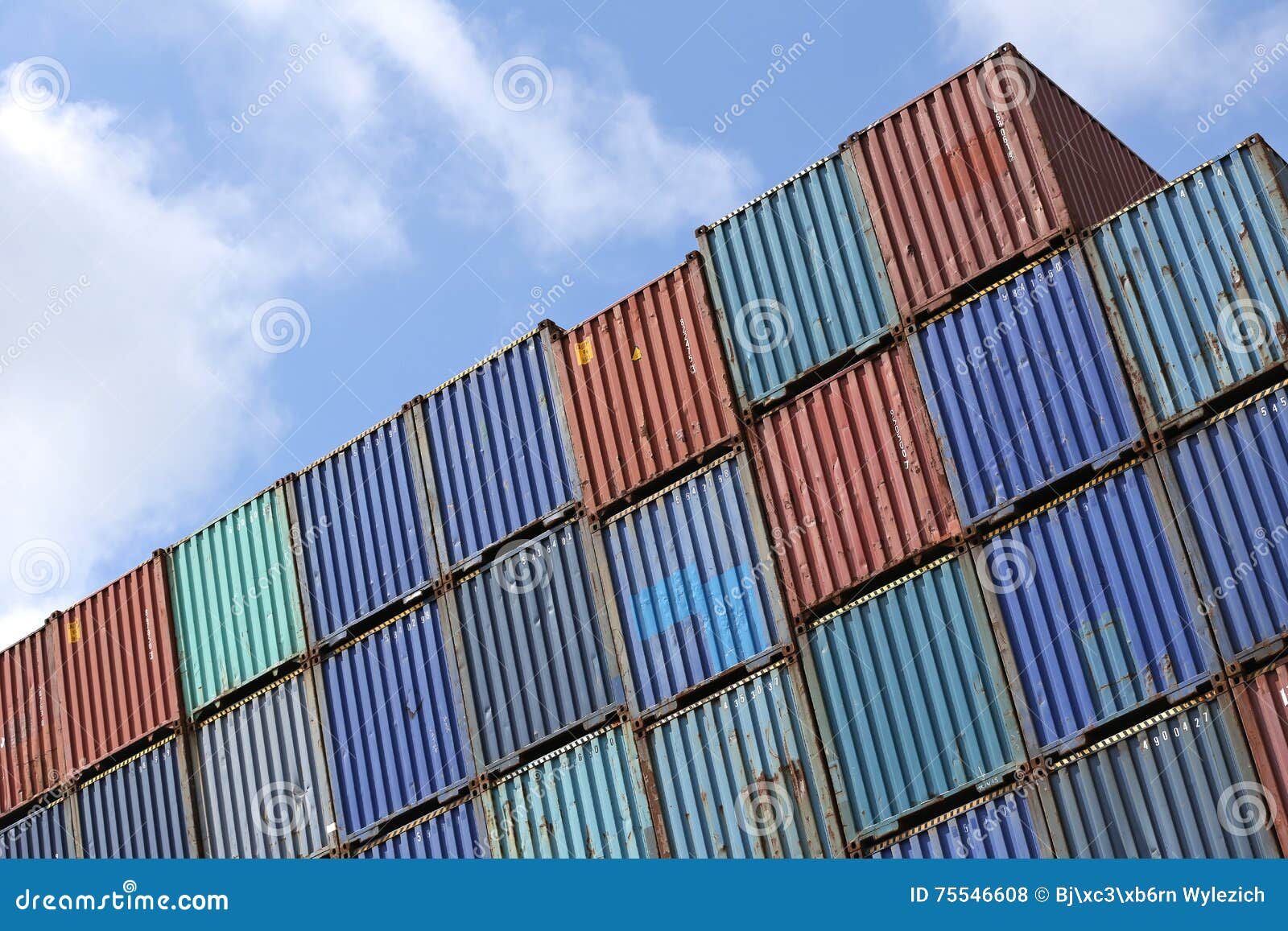 Intermodal containers stock photo. Image of containers - 75546608