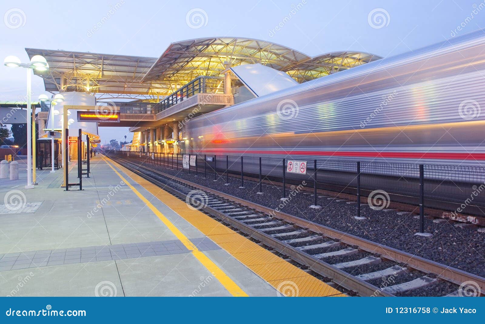 Intermodal Rapid Transit Station & Commuter Train Stock Photo ...