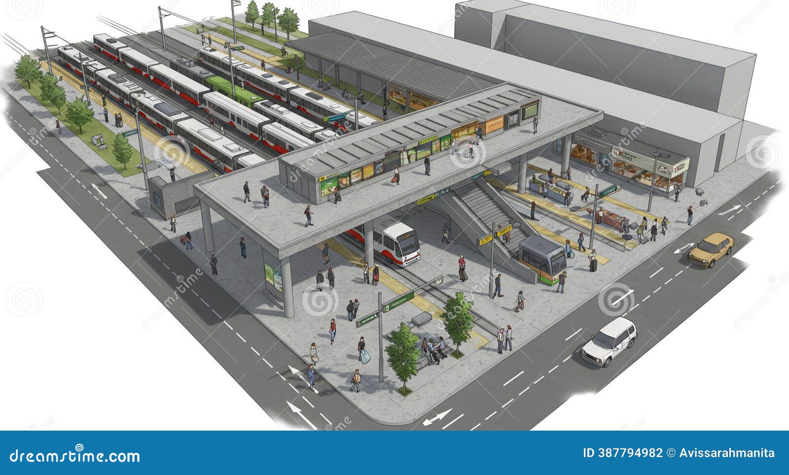 Intermodal Transportation Line Icons Collection. Containerization ...