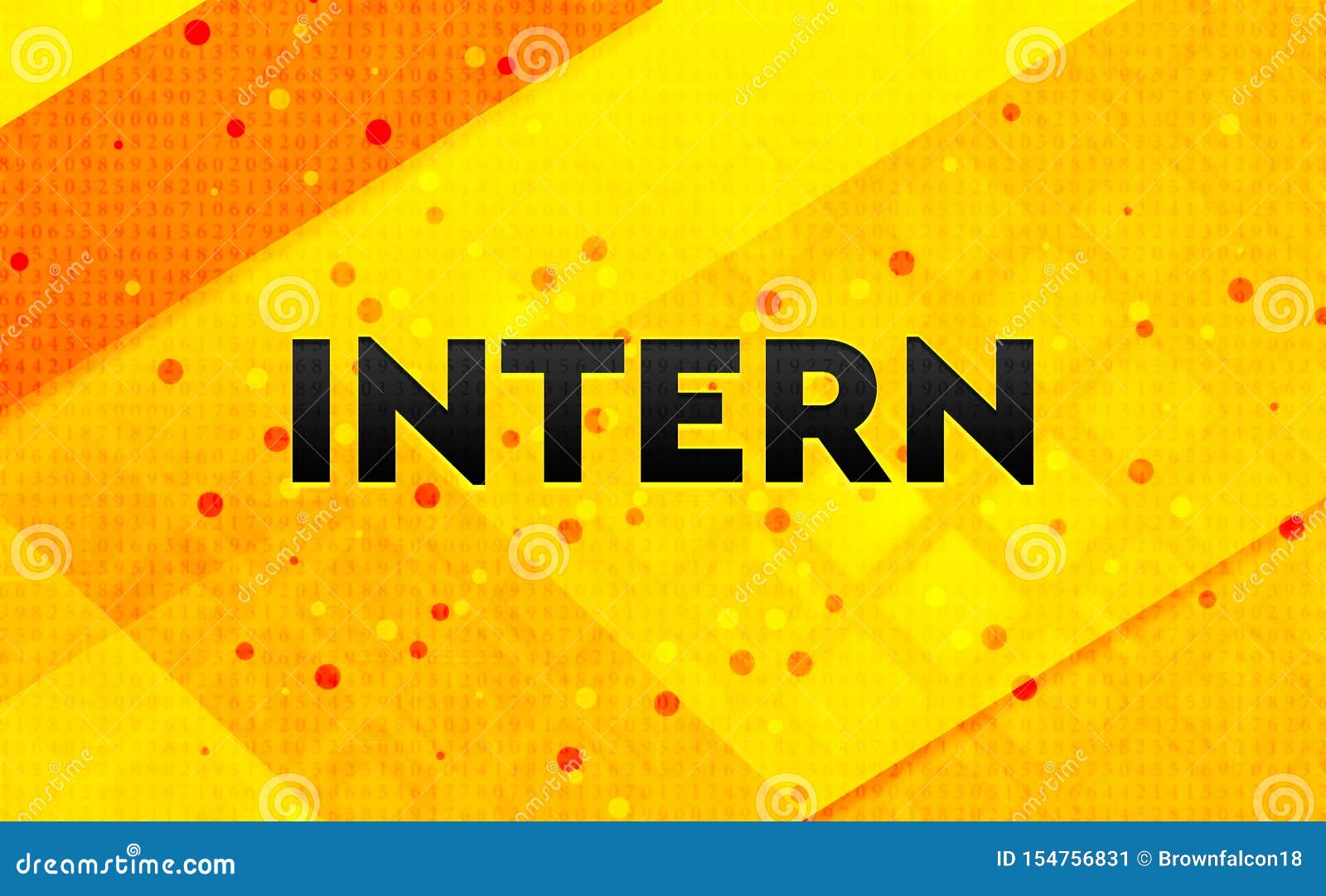 Intern Abstract Digital Banner Yellow Background Stock Illustration ...