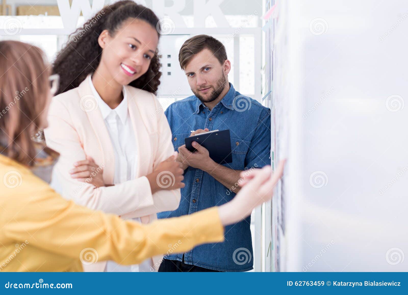Intern is recording stock image. Image of success, happiness - 62763459