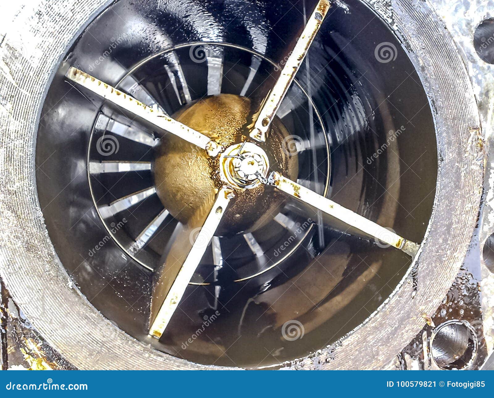 Internal Arrangement of the Oil Meter. Oil Meter. Stock Image - Image ...