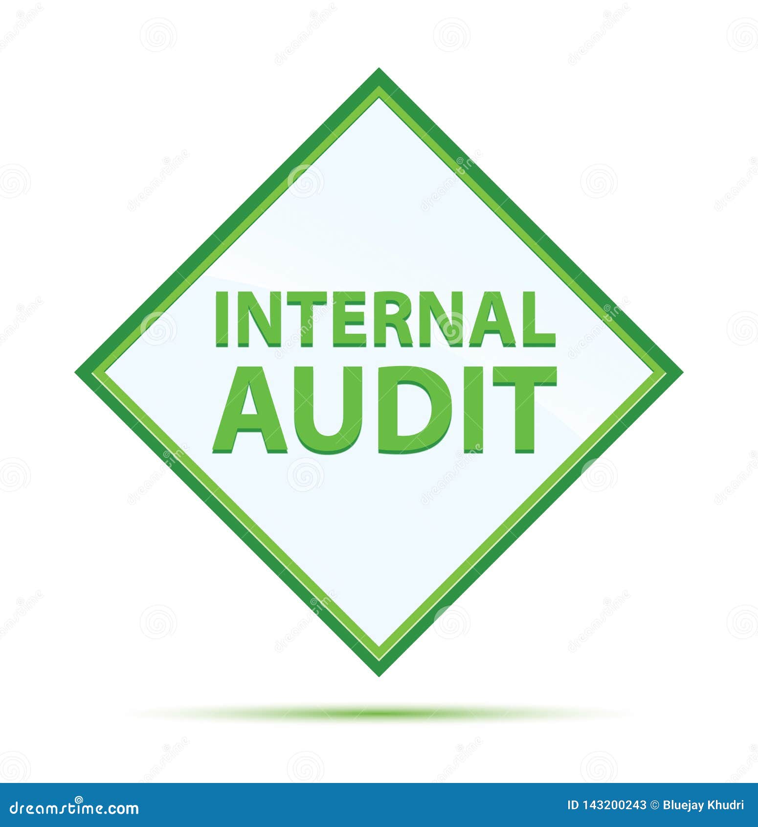 Internal Audit Modern Abstract Green Diamond Button Stock Illustration ...