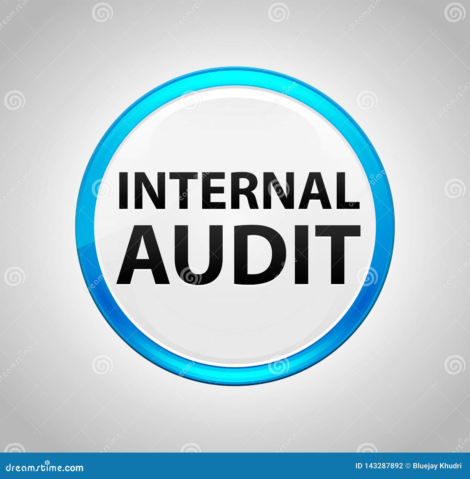 Internal Audit Round Blue Push Button Stock Illustration - Illustration ...