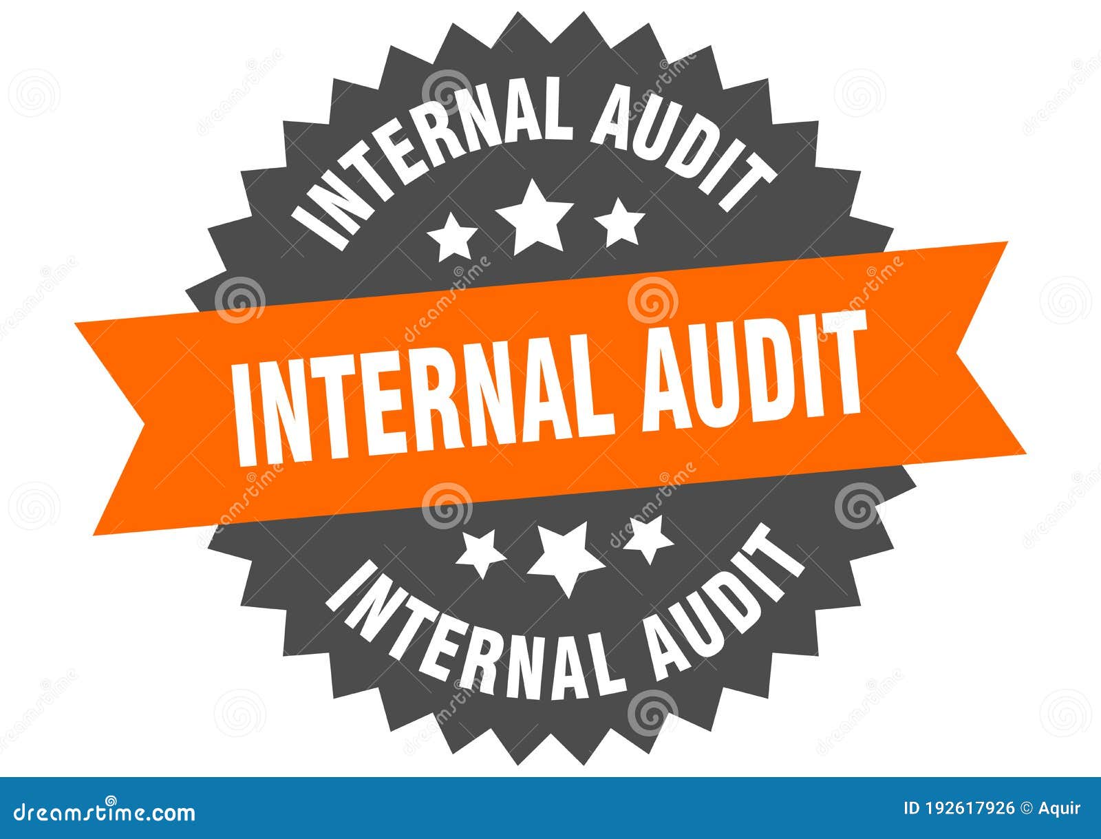 Internal Audit Sign. Internal Audit Round Isolated Ribbon Label Stock ...