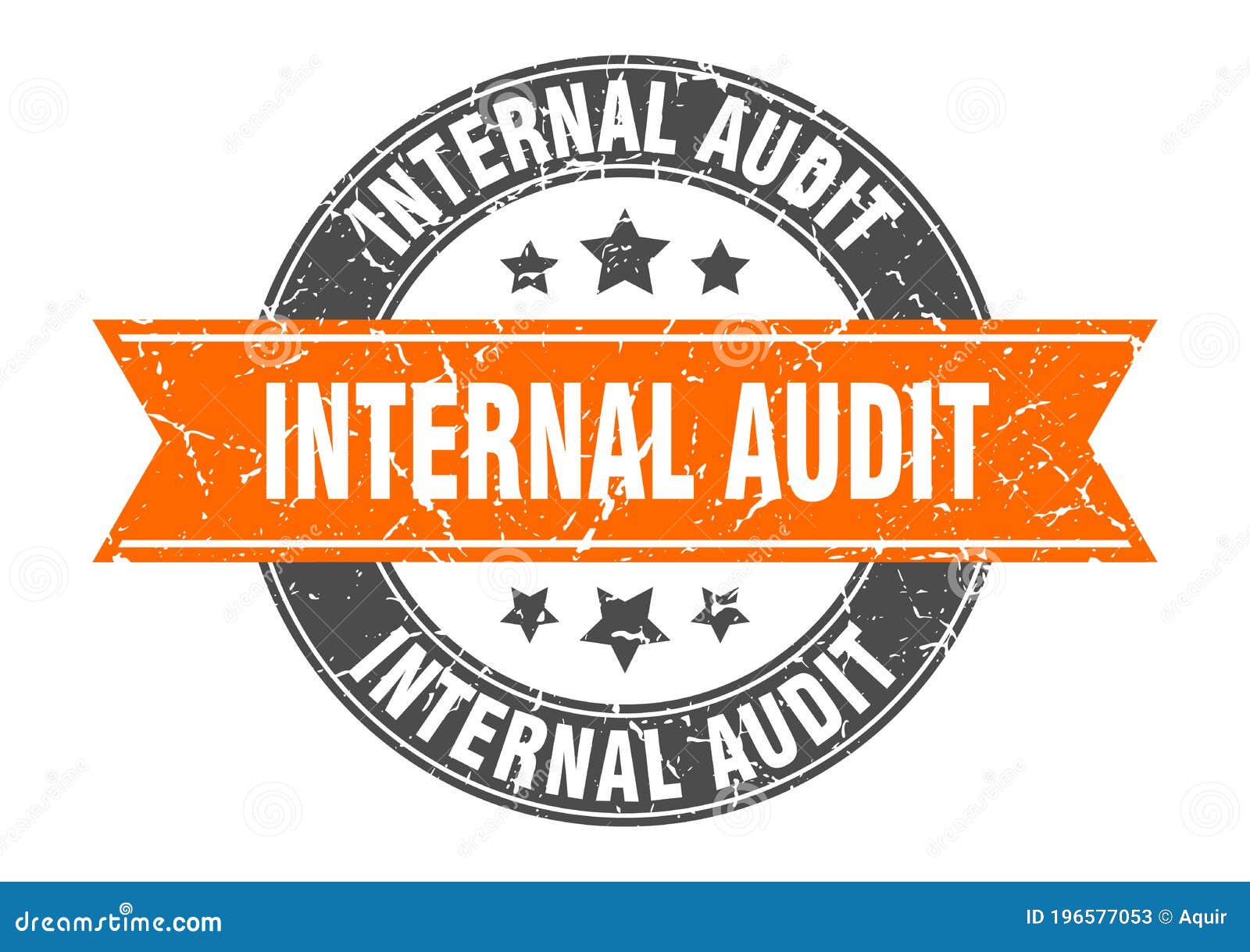 Internal Audit Round Stamp with Ribbon. Label Sign Stock Vector ...
