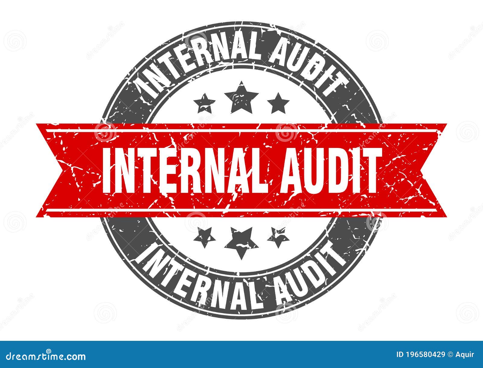 Internal Audit Round Stamp with Ribbon. Label Sign Stock Vector ...