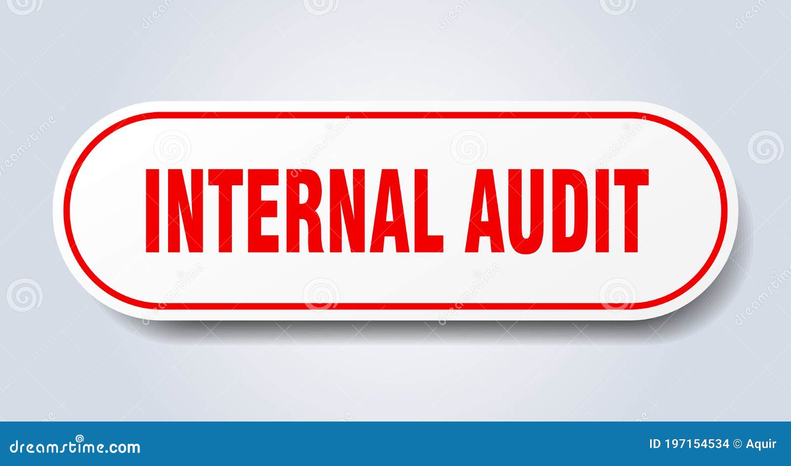 Internal Audit Sign. Rounded Isolated Button. White Sticker Stock ...