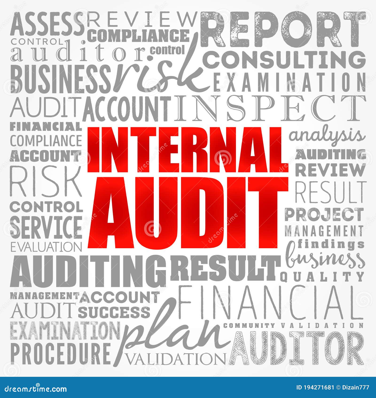 Internal Audit Word Cloud Collage, Business Concept Background Stock ...