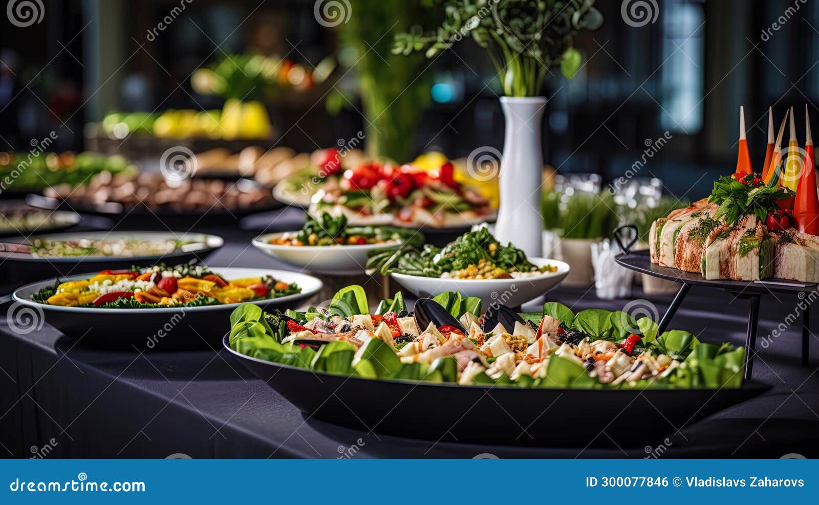 Internal Banquet With A Catering Buffet Stock Photography ...