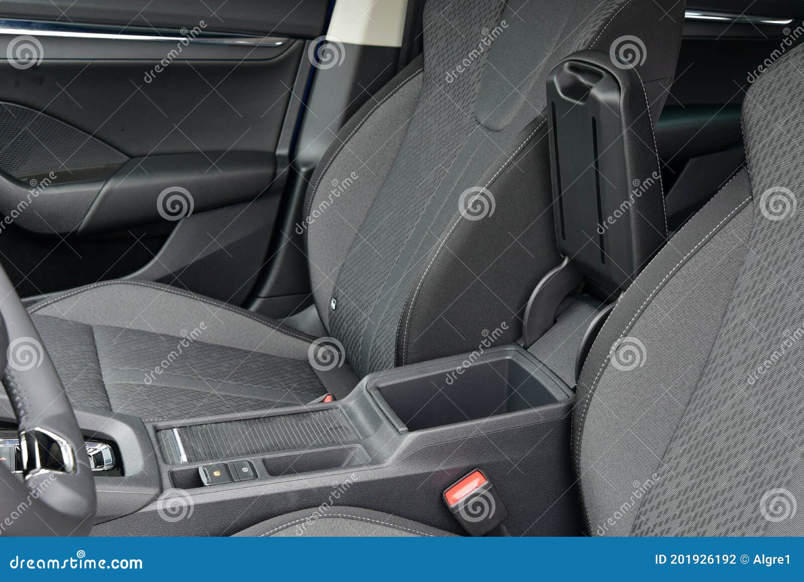 Open Storage Box between Front Car Seats Stock Photo - Image of ...